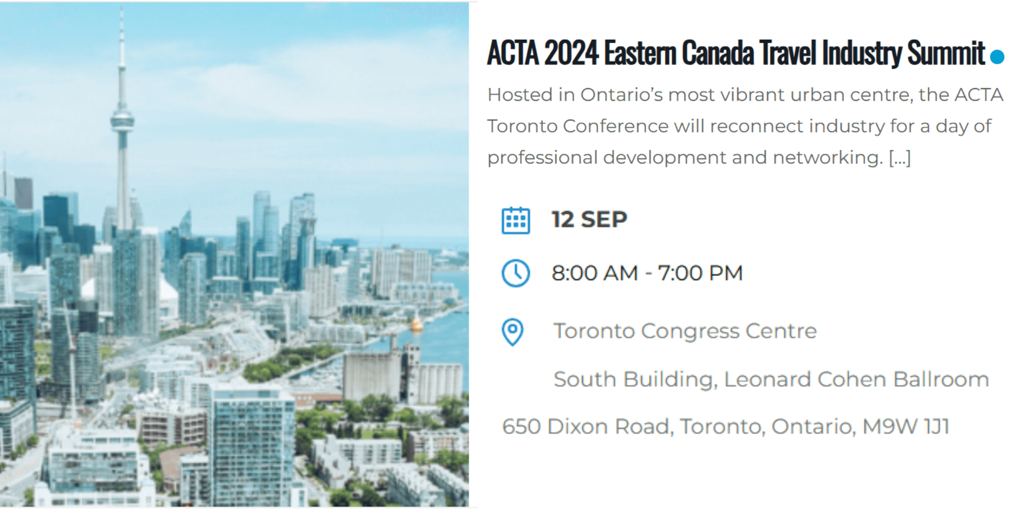 ACTA 2024 Eastern Canada Travel Industry Summit | Host Agency Reviews