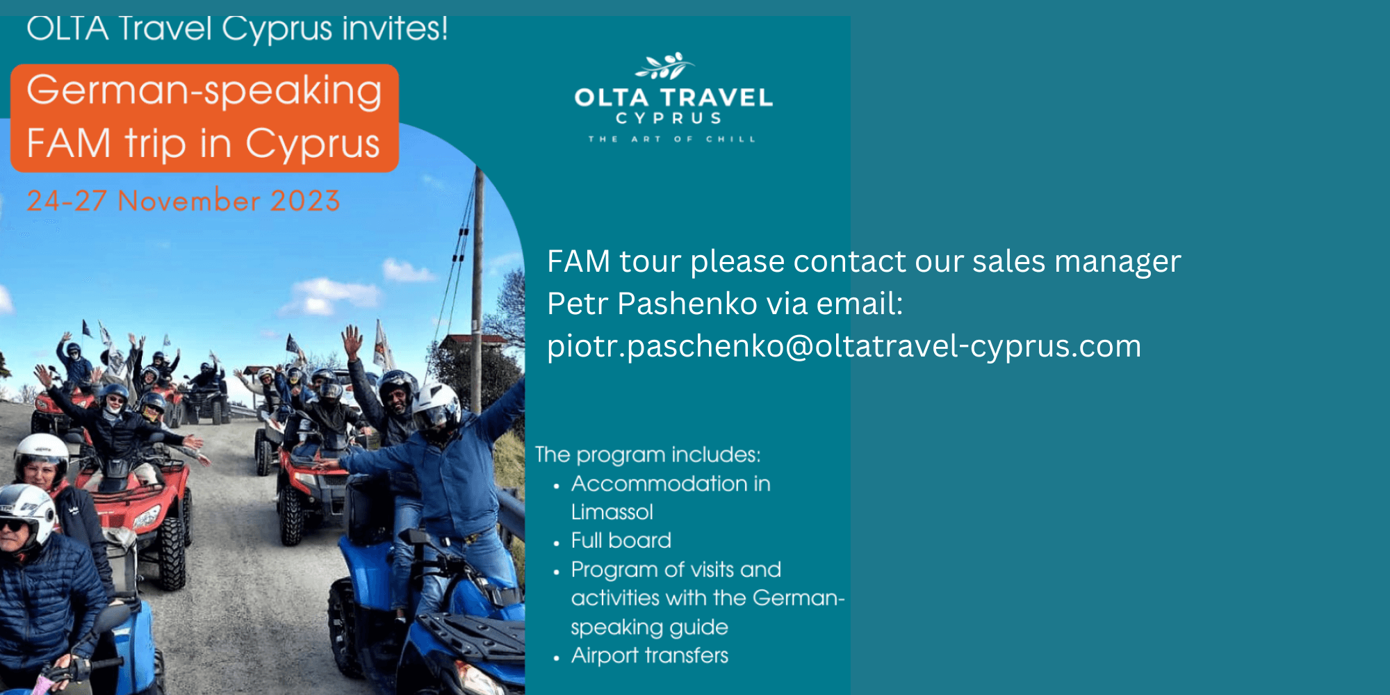 FAM trip invitation (German-speaking): 24-27 November 2023 | Host Agency Reviews